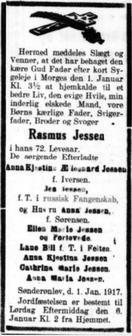 Jessen, Jes (1889-) | Den Store Krig 1914-1918