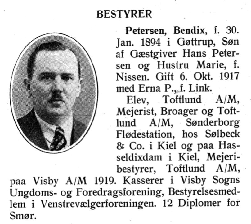 Petersen, Bendix (1894-1955) | Den Store Krig 1914-1918