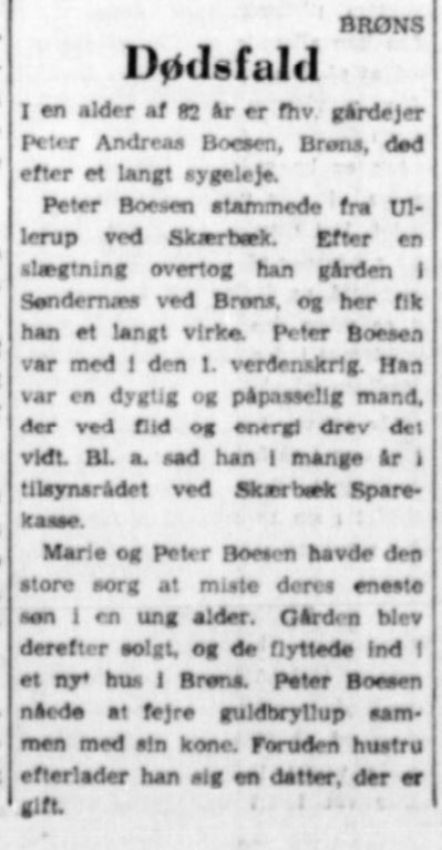 Boesen, Peter Andreas (1881-1964) | Den Store Krig 1914-1918