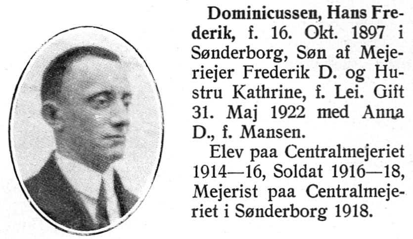 Dominicussen, Hans Frederik (1897-1968) | Den Store Krig 1914-1918