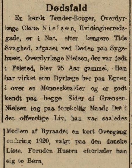 Nielsen, Claus Peter (1878-1944) | Den Store Krig 1914-1918