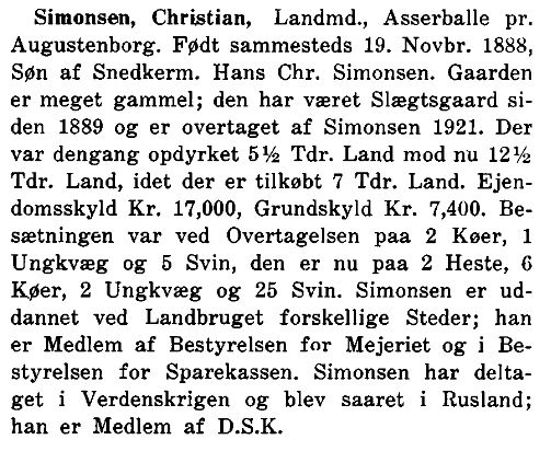 Simonsen, Christian (1888-1957) | Den Store Krig 1914-1918