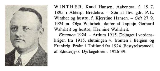Winther, Knud Hansen (1895-1965) | Den Store Krig 1914-1918