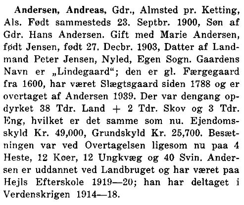 Andersen, Andreas (1900-1957) | Den Store Krig 1914-1918