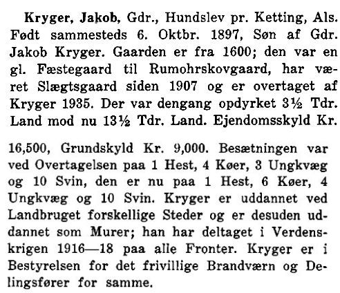 Kryger, Chresten (1897-1978) DK Landmænd | Den Store Krig 1914-1918