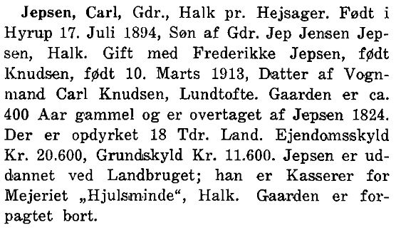 Jepsen, Carl (1894 – ) | Den Store Krig 1914-1918