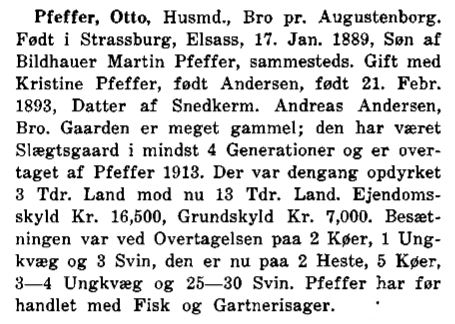 Pfeffer, Otto (1889-1958) | Den Store Krig 1914-1918