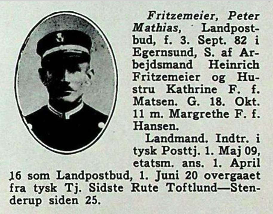 Fritzemeier, Peter Mathias (1882-1964) | Den Store Krig 1914-1918