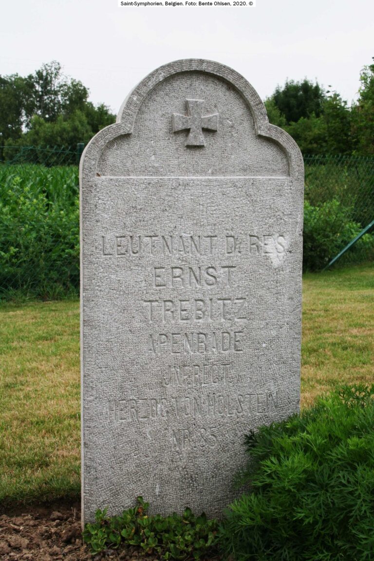 Trebitz, Ernst (1883 – 1914), grav, Saint-Symphorien, Mons, Belgien ...